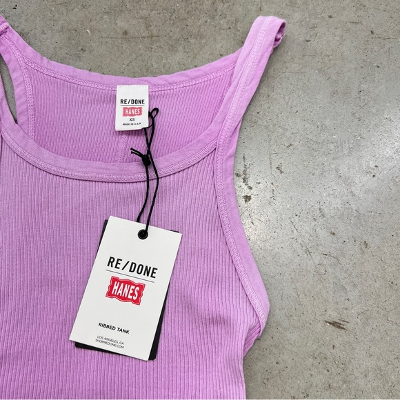 Re/Done | Tops | Redone Ribbed Tank Blossom | Poshmark